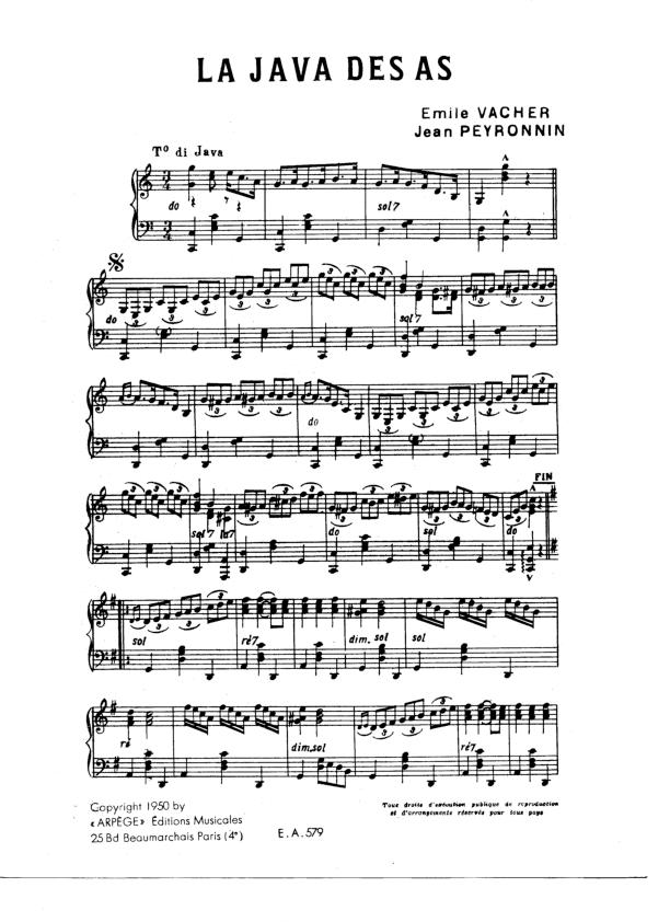 Partitions accordéon | partitions Java des as à télécharger en PDF