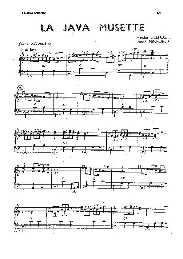 Partitions accordéon | partitions La java musette à télécharger en PDF