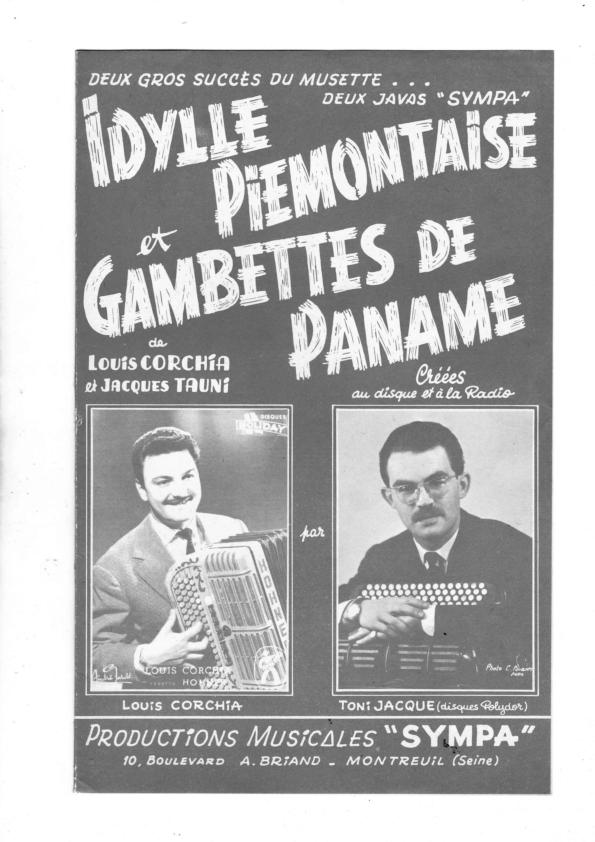 Partitions accordéon | Partition Idylle Piémontaise + Gambettes de ...