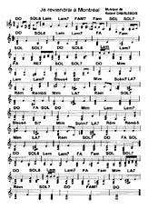 Partitions accordéon | partitions Je reviendrai à Montréal à ...