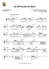 Partitions accordéon | Partition Le dernier jour du Disco par Juliette Armanet a télécharger ...